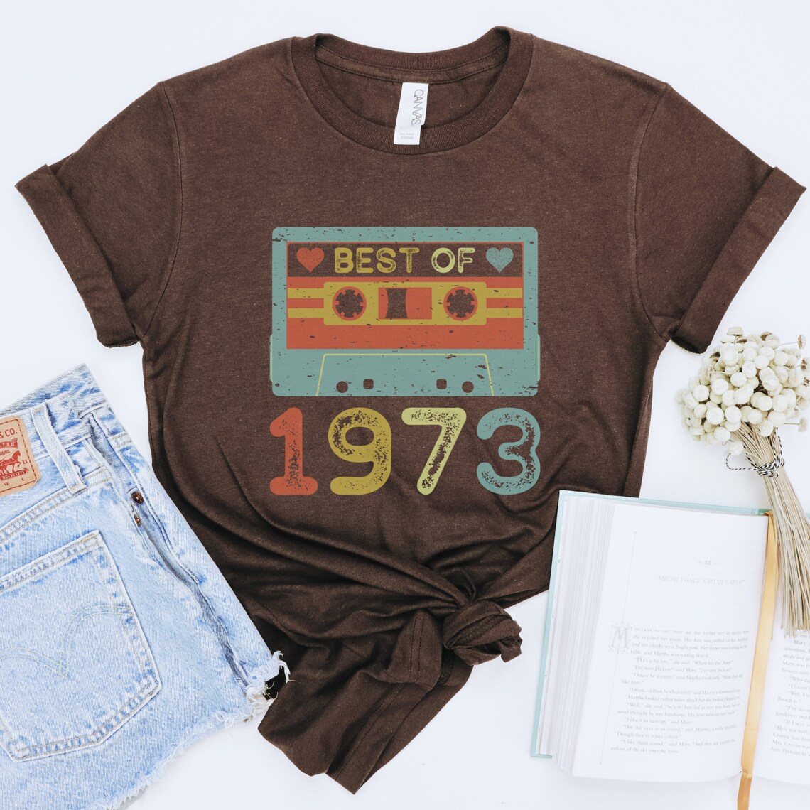 Best of 1973 Shirt, Birthday Tee, Retro 1973 Tee Shirt, Vintage Tee ...