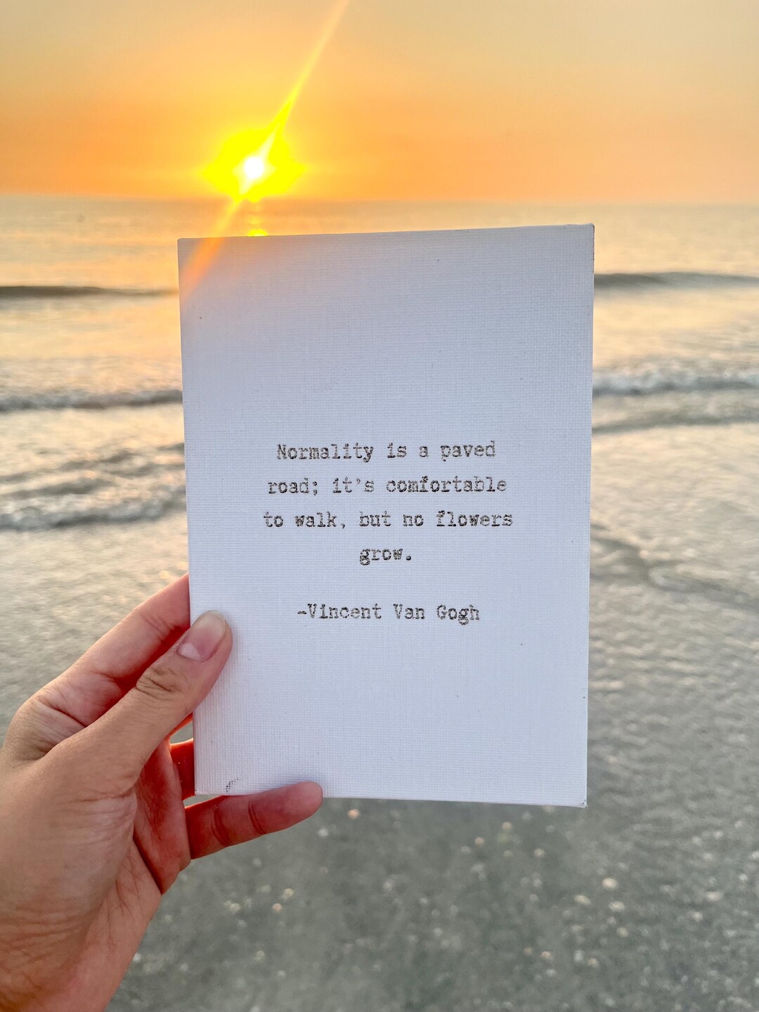 Van Gogh Quote Wall Art – Inspirational Laser Engraved Canvas ...