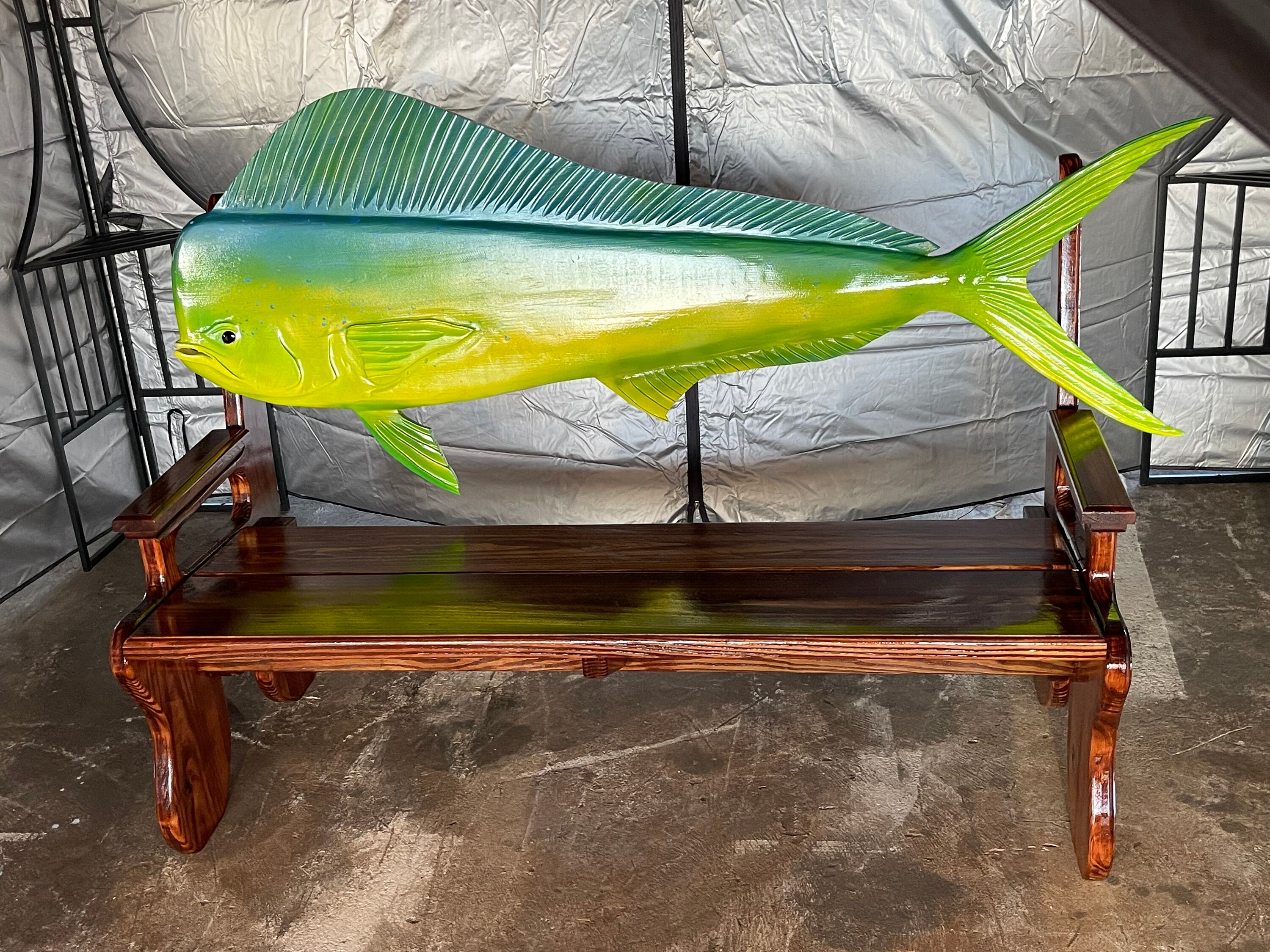 Fish Benches, That Are Hand Carved and Painted. - Etsy