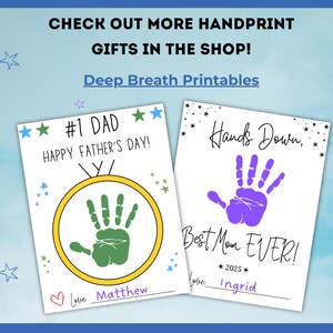 New Dad Father's Day Handprint Card Printable First Father's Day Gift ...