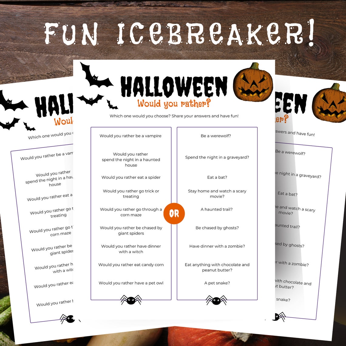 Halloween Would You Rather, Halloween Party Games, Halloween Games for ...