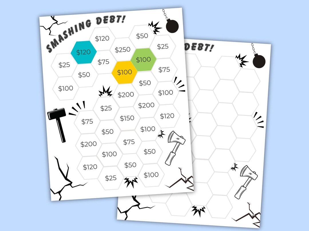 Printable Debt Tracker | Pay Down Debt | Printable Debt Coloring Sheet ...