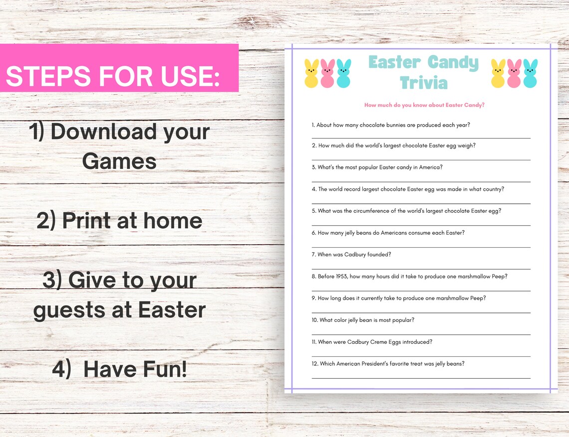 Printable Easter Games Easter Games for Kids Adults School Easter ...