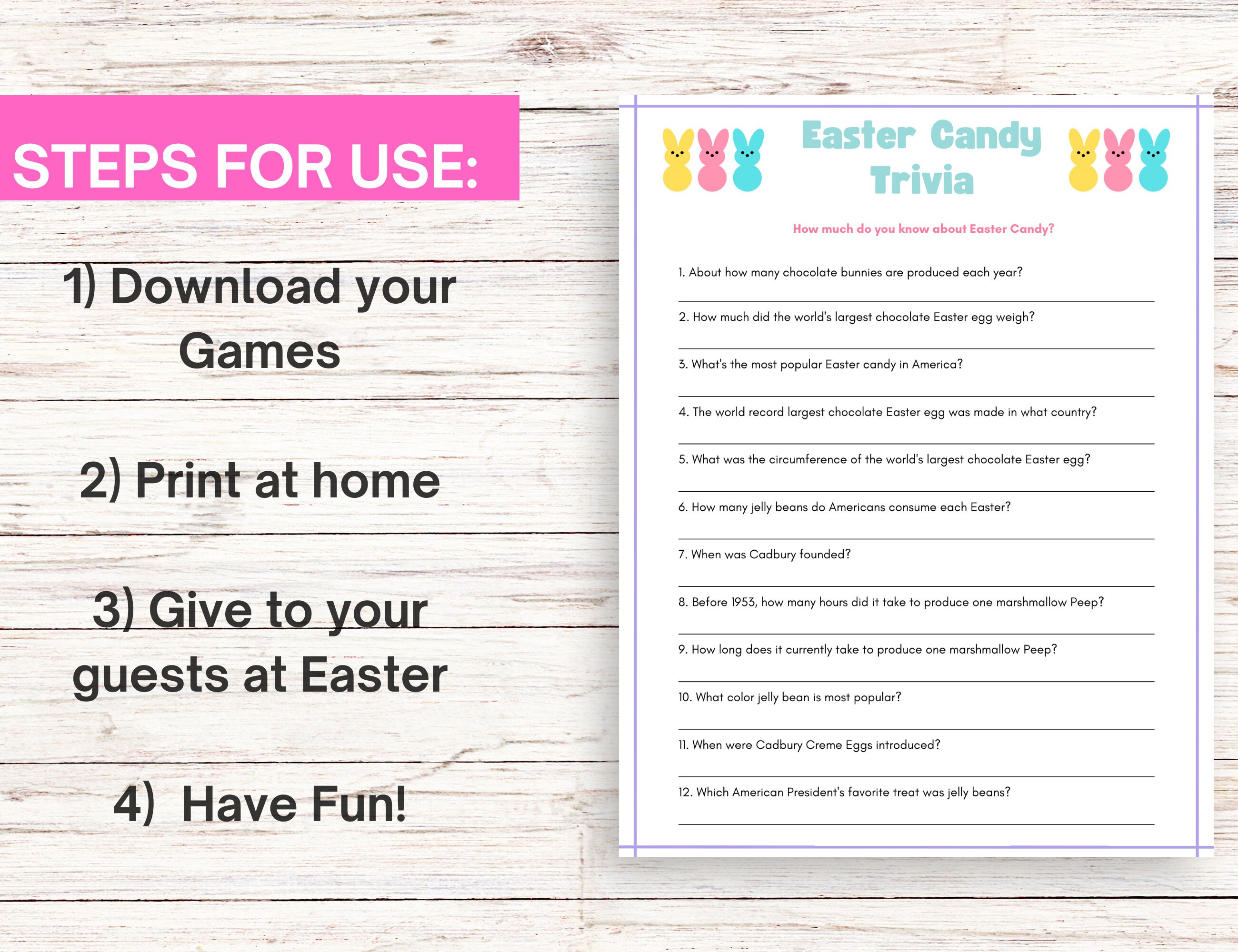 Printable Easter Games Easter Games for Kids Adults School Easter ...