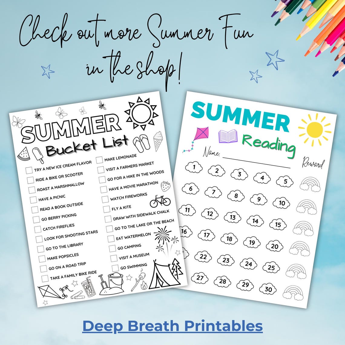 Summer Bucket List Printable, Summer Break Bucket List, Summer ...