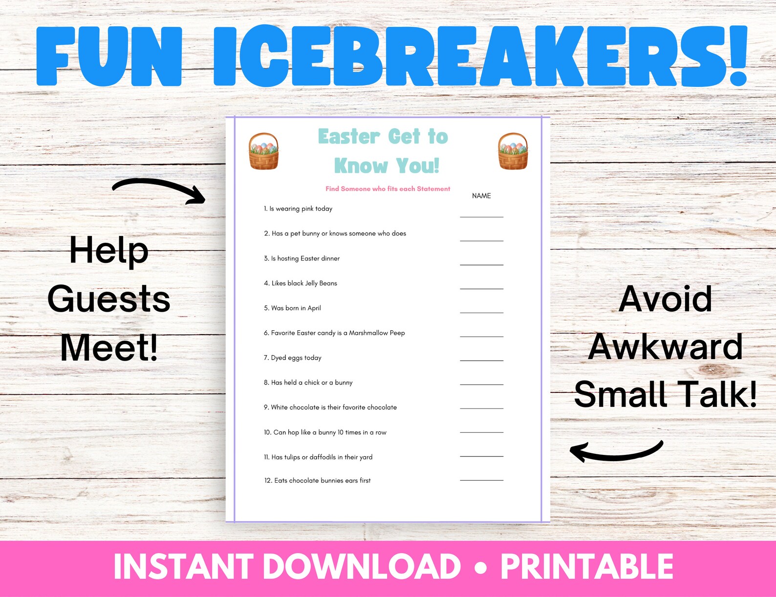 Printable Easter Games Easter Games for Kids Adults School Easter ...