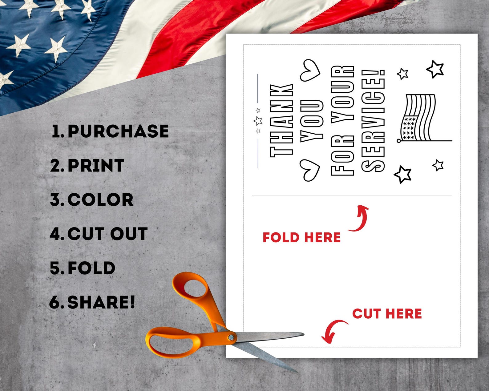 Veterans Day Thank You Card, Printable Veterans Day Card, Thank You for ...