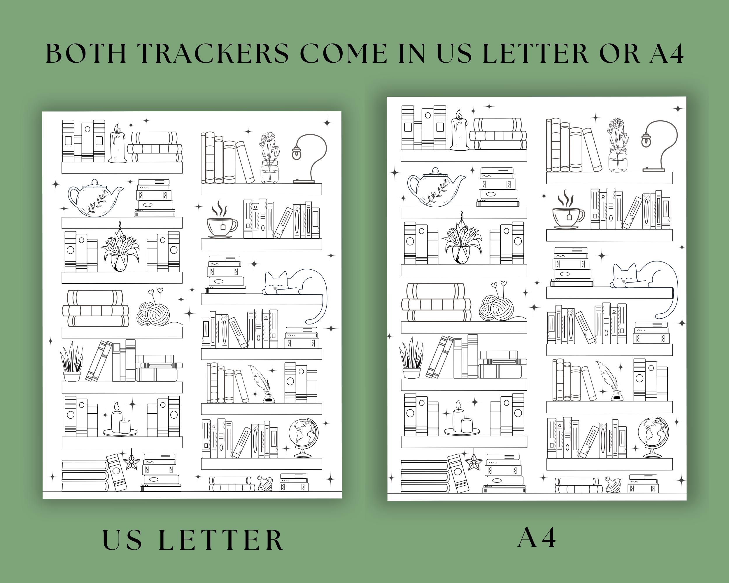 Reading Log / Bookshelf Printable / Reading Challenge Printable ...