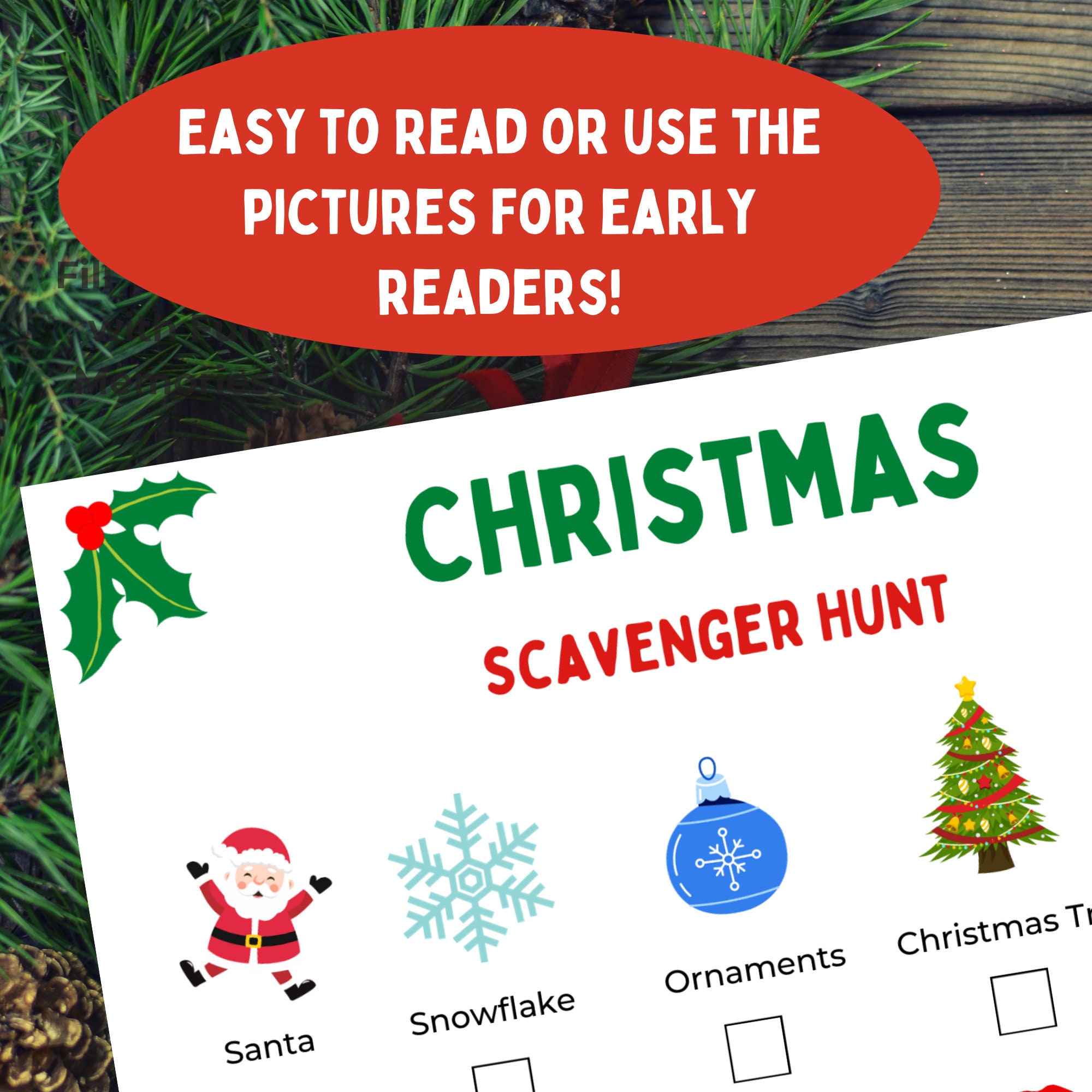 Christmas Scavenger Hunt for Kids | Kids Holiday Scavenger Hunt ...