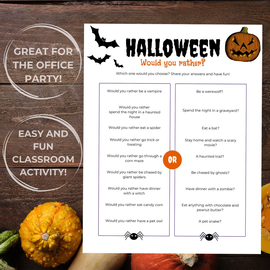 Halloween Would You Rather, Halloween Party Games, Halloween Games for ...