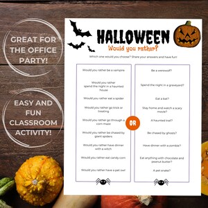 Halloween Would You Rather, Halloween Party Games, Halloween Games for ...