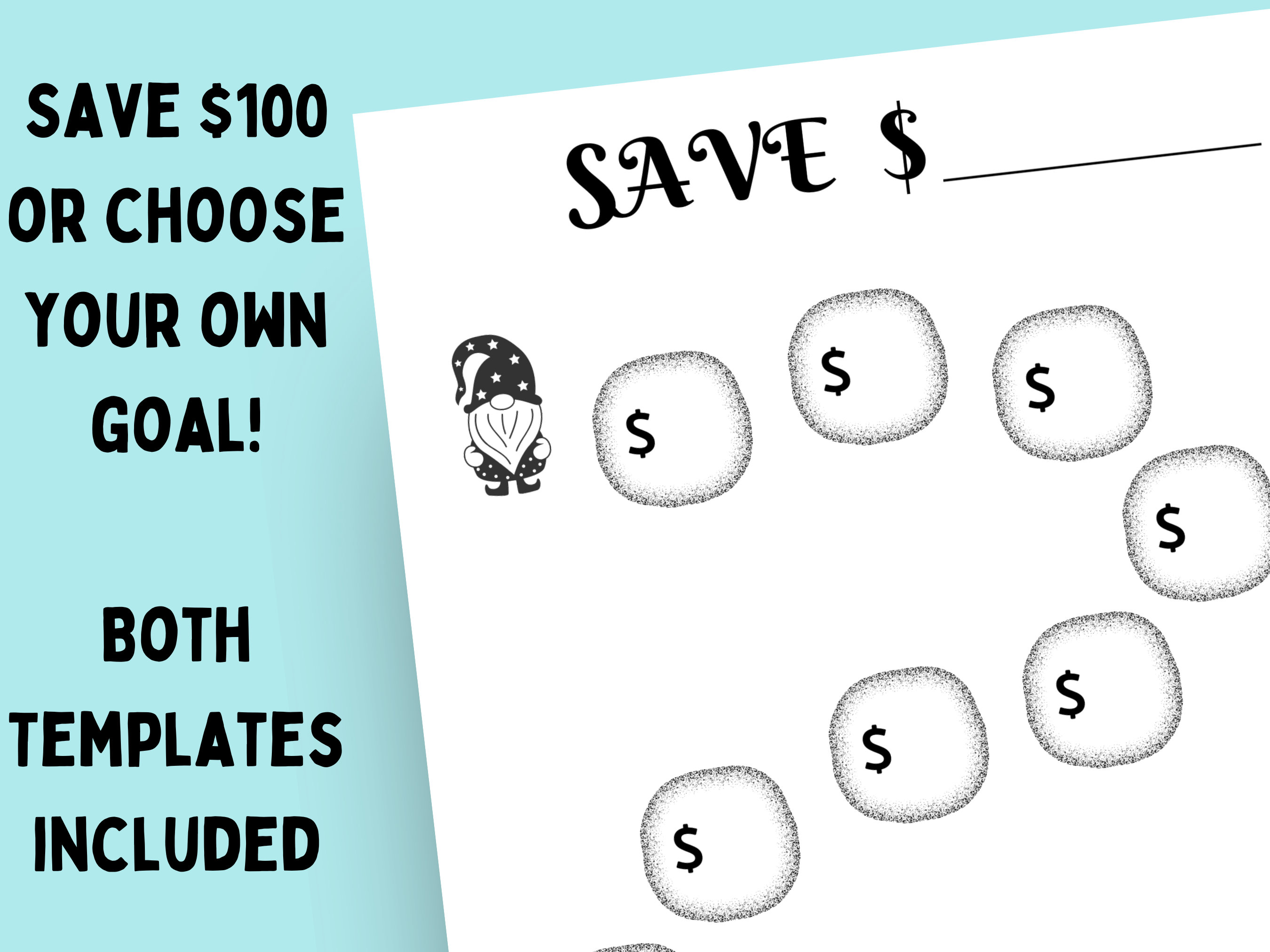 Kids Savings Tracker, Printable Savings Challenge for Kids, Saving 100 ...
