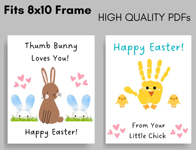 Easter Handprint Footprint Bundle Quick Easter Handprint Art Printable ...