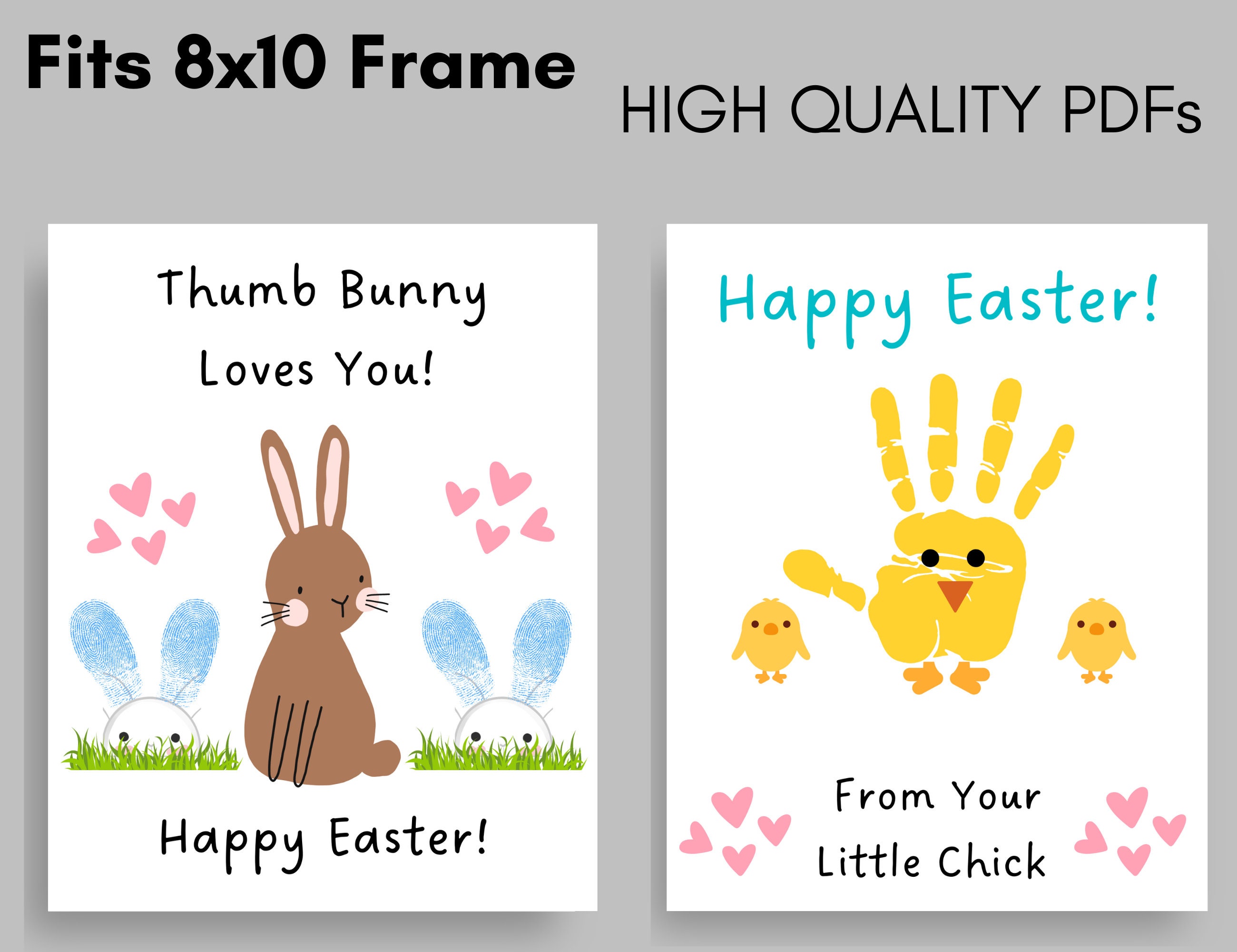Easter Handprint Footprint Bundle Quick Easter Handprint Art Printable ...