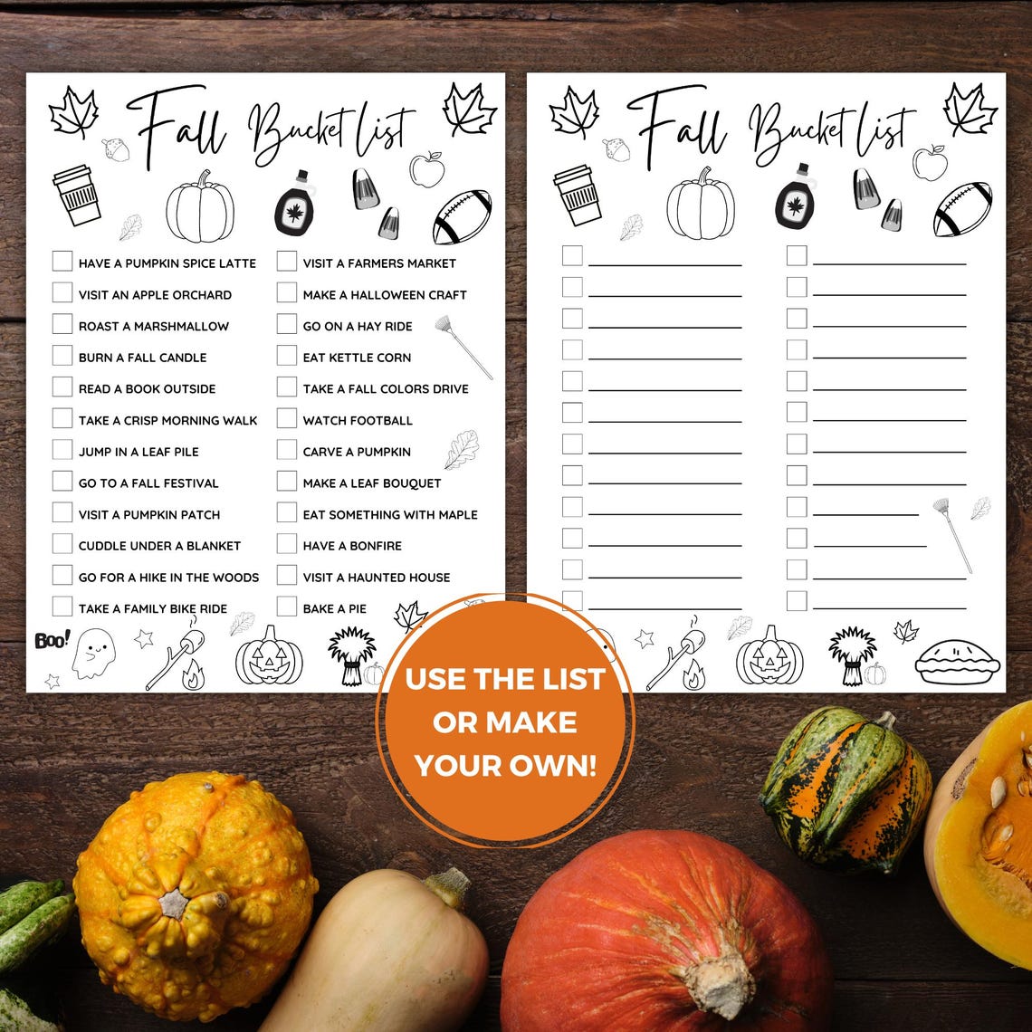 Fall Bucket List, Printable Fall Calendar, Fall Activities, Fall ...