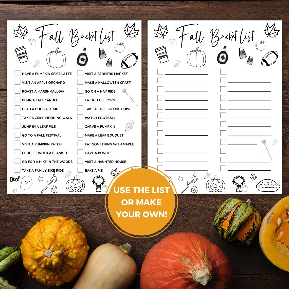 Fall Bucket List, Printable Fall Calendar, Fall Activities, Fall ...