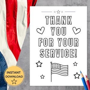 Veterans Day Thank You Card, Printable Veterans Day Card, Thank You for ...