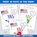 Father's Day Handprint Craft Printable Father's Day Card for Military ...