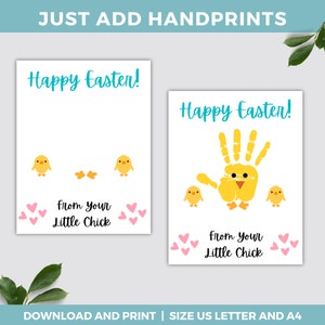Easter Chick Handprint Art, Easter Handprint Craft, Easter Handprint ...
