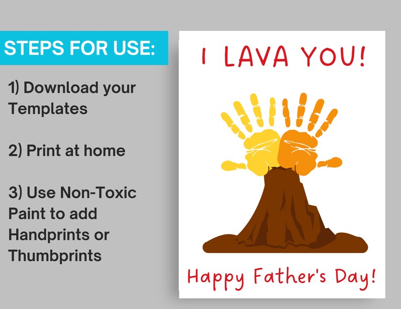 Father's Day Handprint Keepsake | Father's Day Daycare Craft for Baby ...