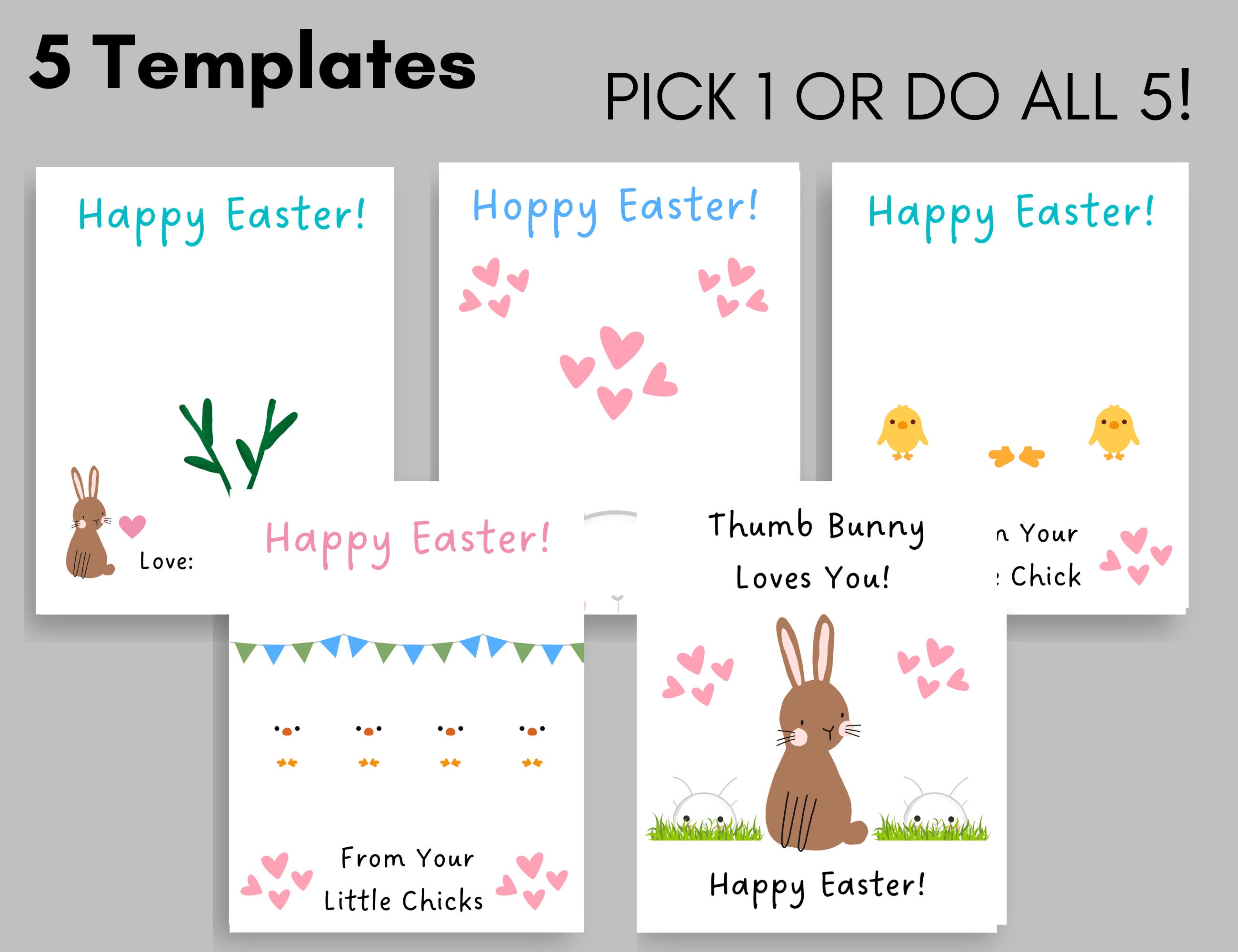 Easter Handprint Footprint Bundle Quick Easter Handprint Art Printable ...