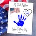 Father's Day Handprint Craft Printable Father's Day Card for Military ...