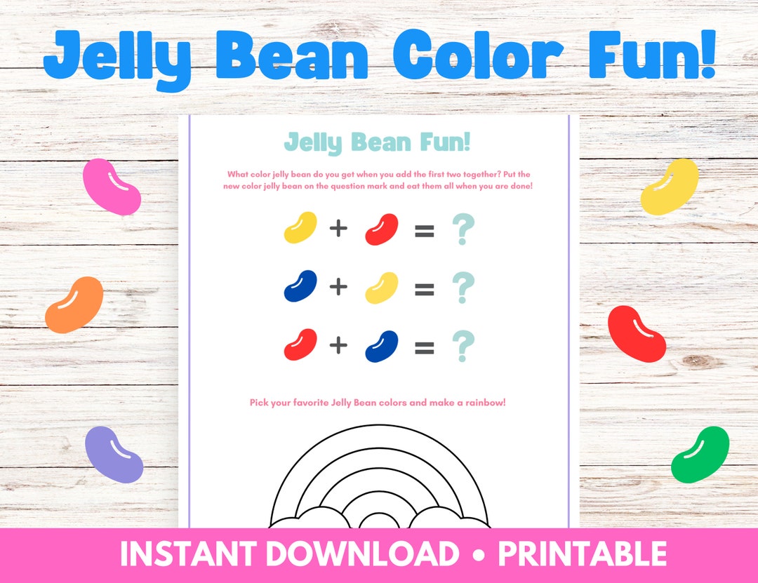 Jelly Bean Color Practice Color Practice Colors for Prek Preschool ...
