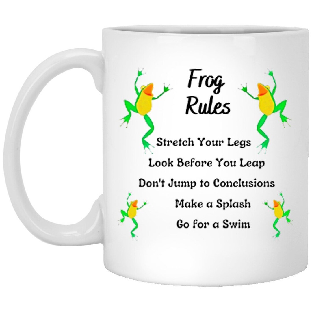XP8434 Frog Rules. Amphibian Animals, Water, Outdoor Life 11 Oz. White Mug - Etsy