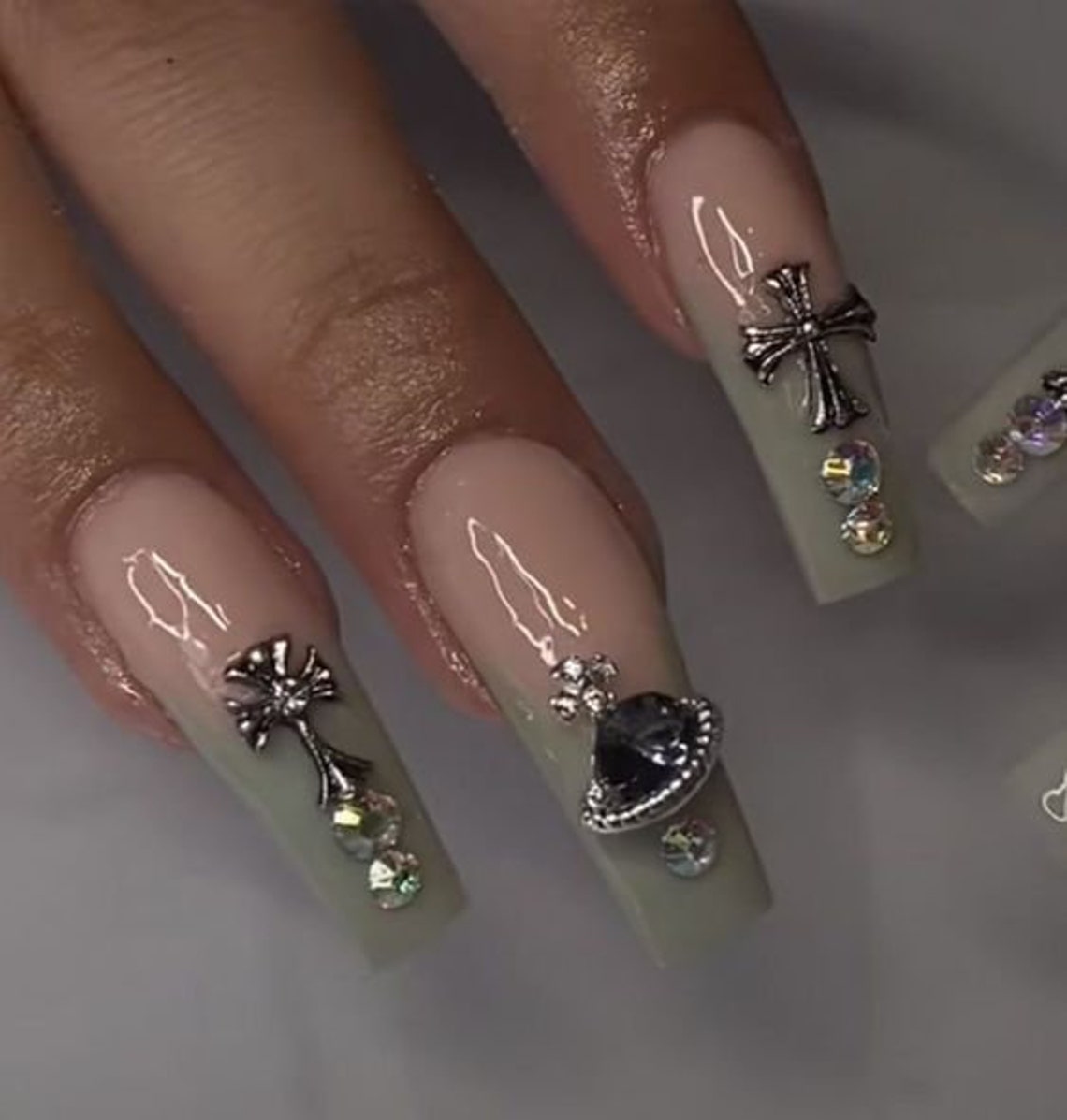 Planet Gaze Mix, Emerald Green Stone Crystal, Witchy/ Fairy Silver ...