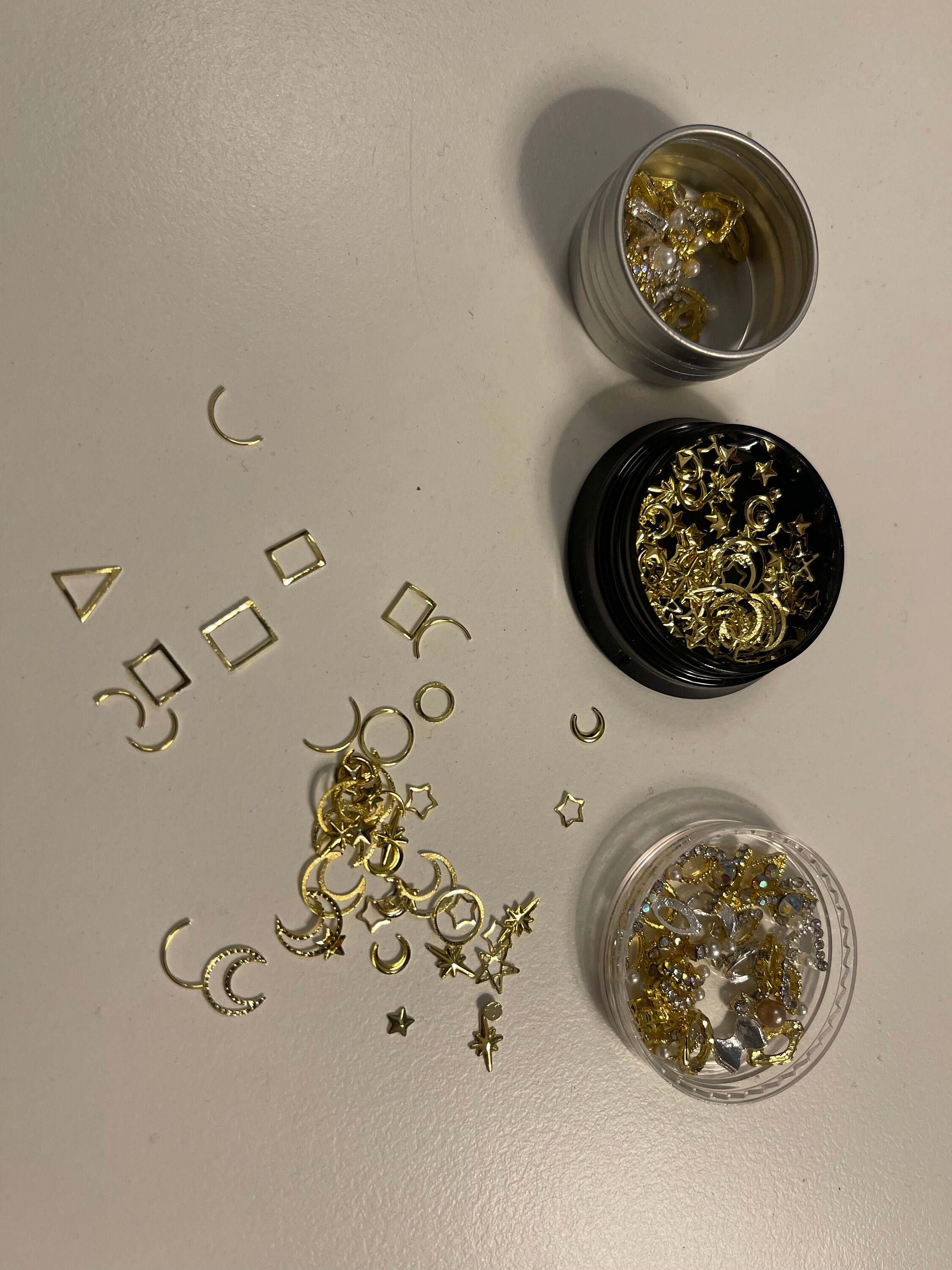 Star Gaze Mix, Witchy/fairy Gold Nail Charms - Etsy