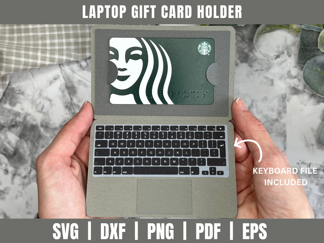 Computer Gift Card Holder SVG Teacher Appreciation Gift Card - Etsy