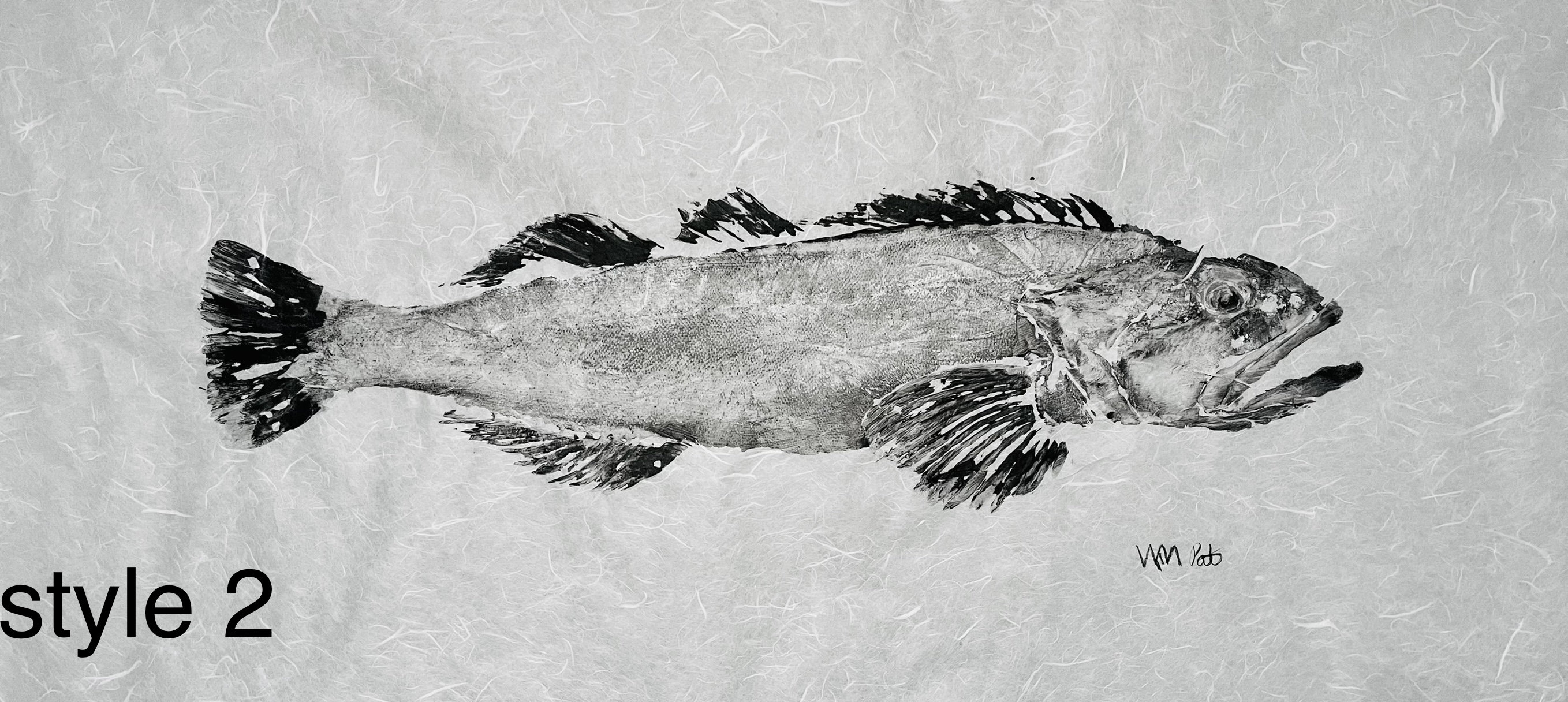 Ling Cod Gyotaku Fish Print - Etsy