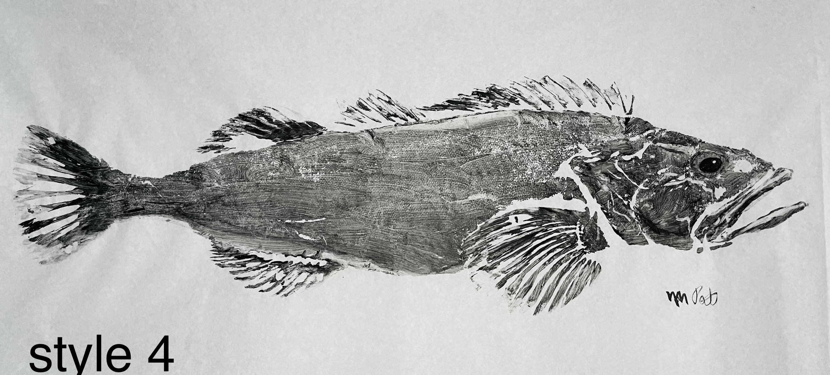 Ling Cod Gyotaku Fish Print - Etsy