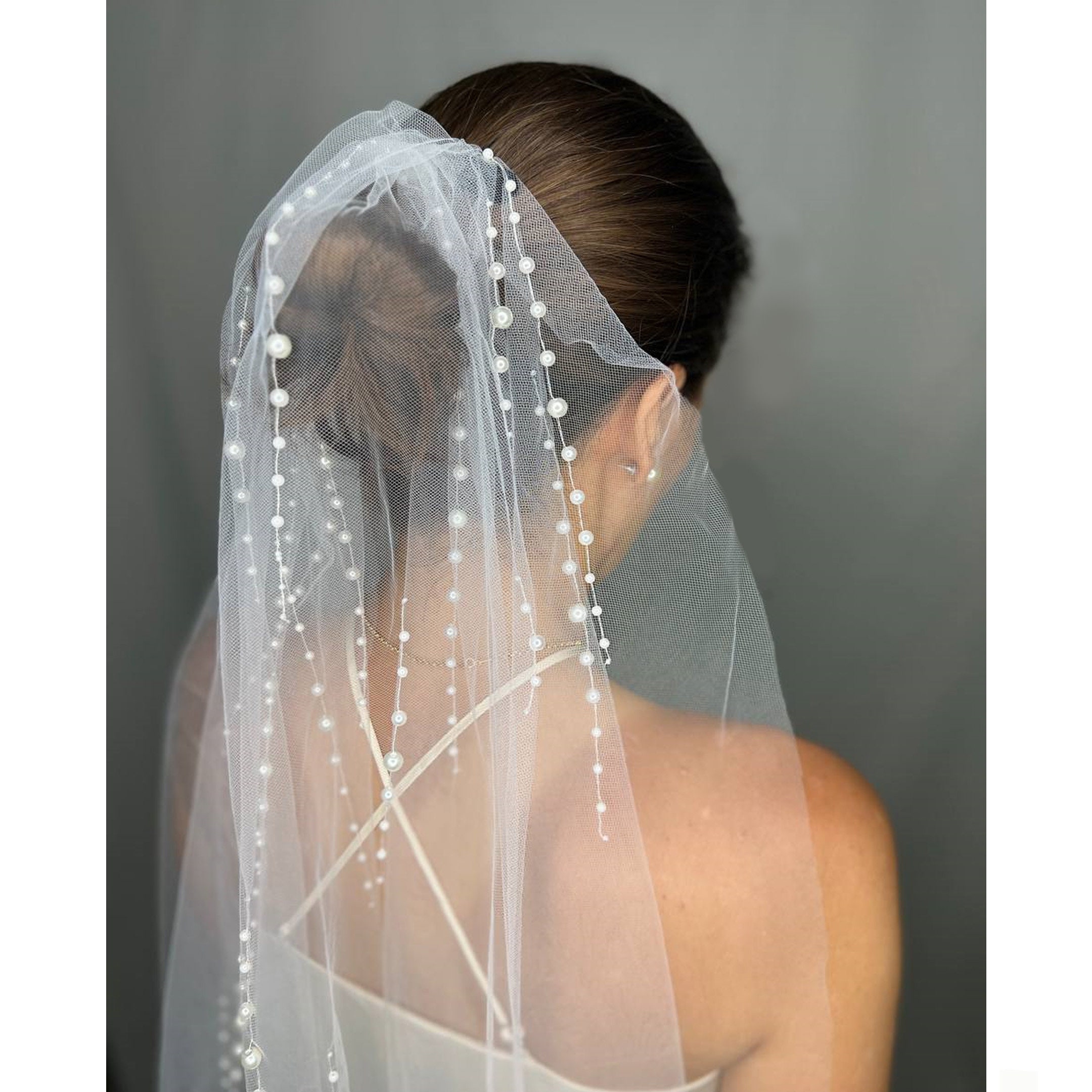 Beaded Wedding Veil - Etsy