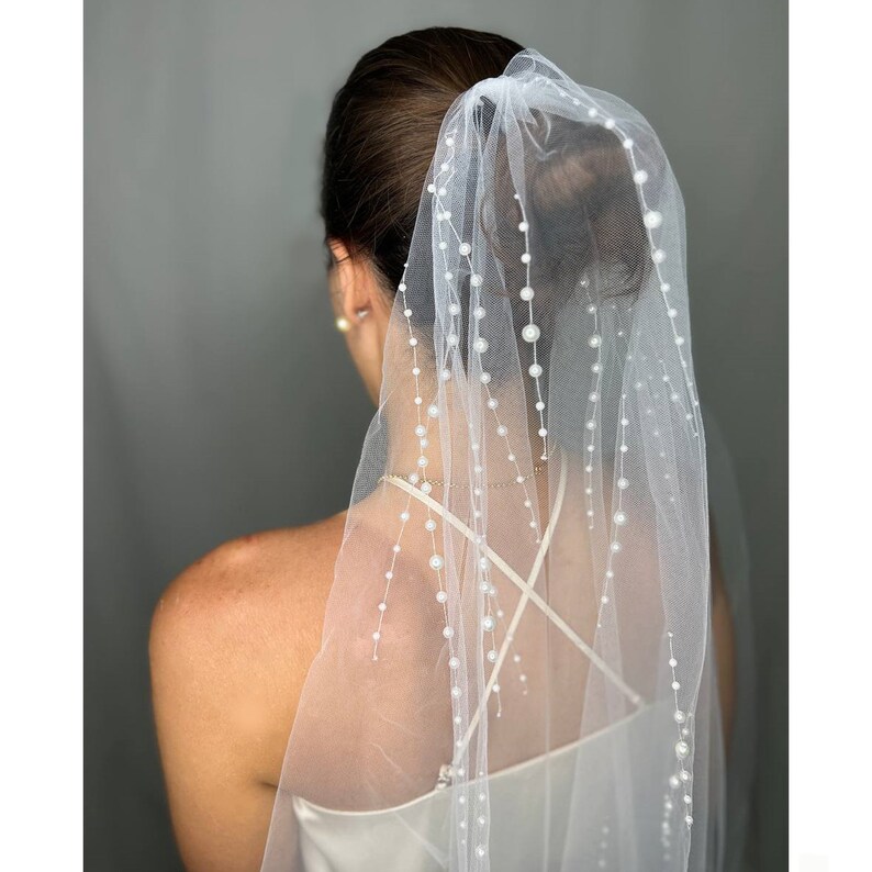 Beaded Wedding Veil - Etsy