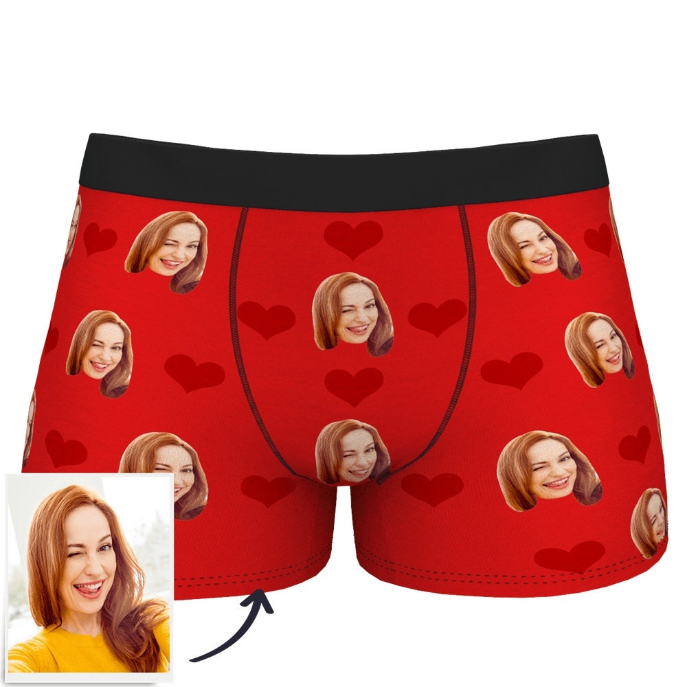 Custom Photo Boxer Men's, Heart Face Underwear sold by Severe-Sweatshop ...