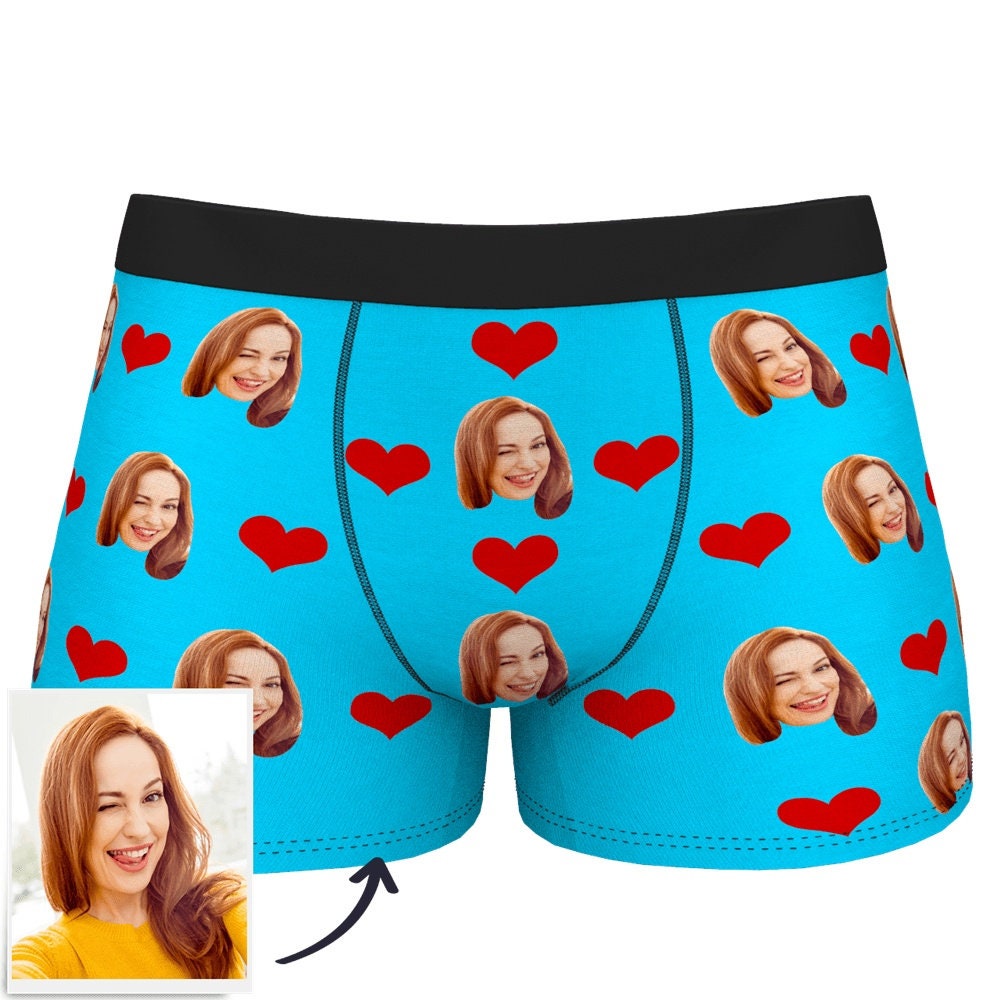 Custom Photo Boxer Men's, Heart Face Underwear sold by Severe-Sweatshop ...