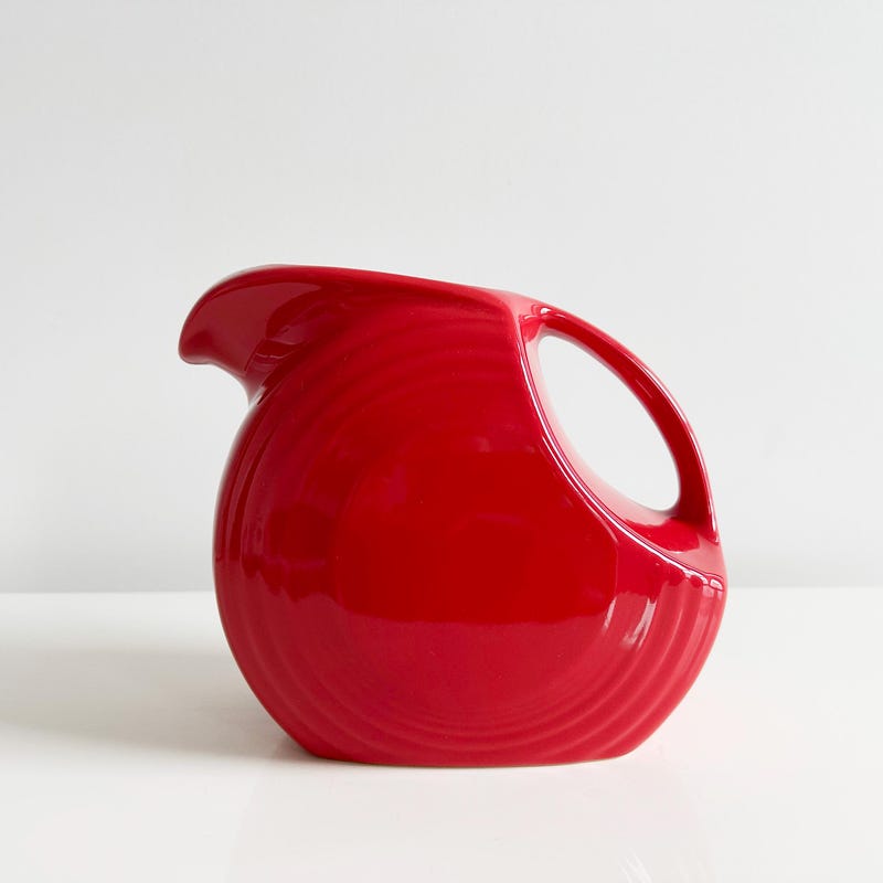 Red Ceramic Pitcher - Etsy