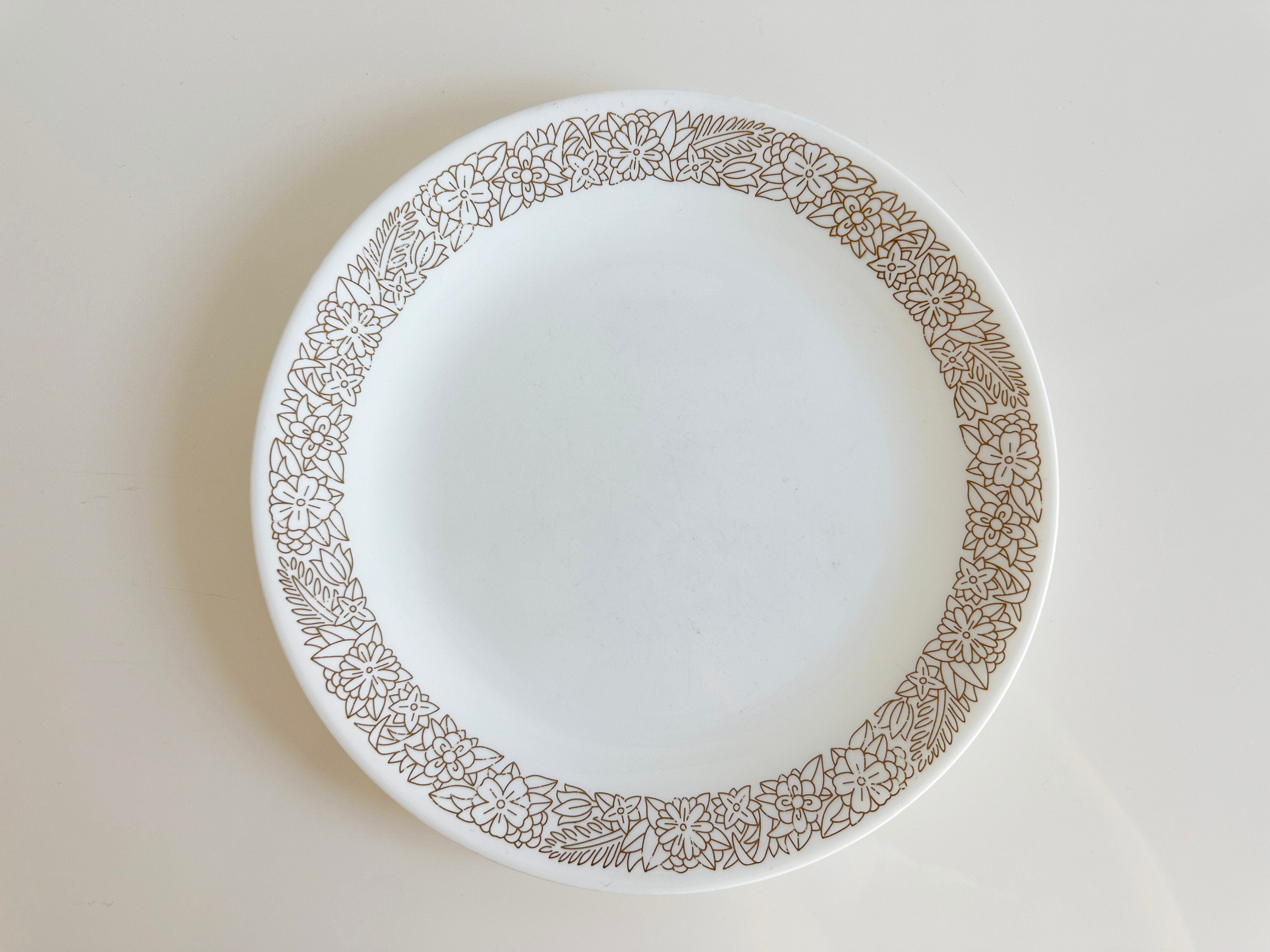 Woodland Brown Floral Corelle Dinnerware Dinner Plates by Corning USA ...