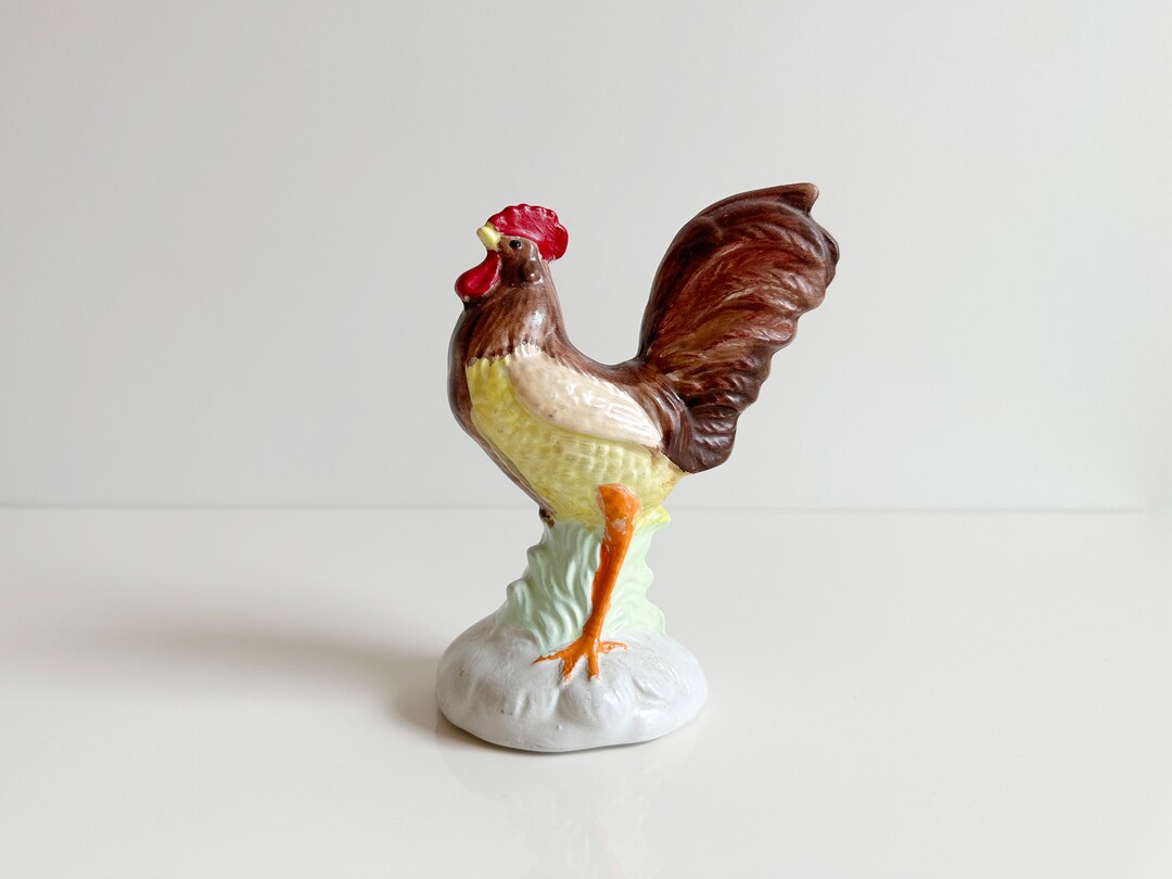 Ceramic Rooster Figurine Ceramic Mold Vintage - Etsy