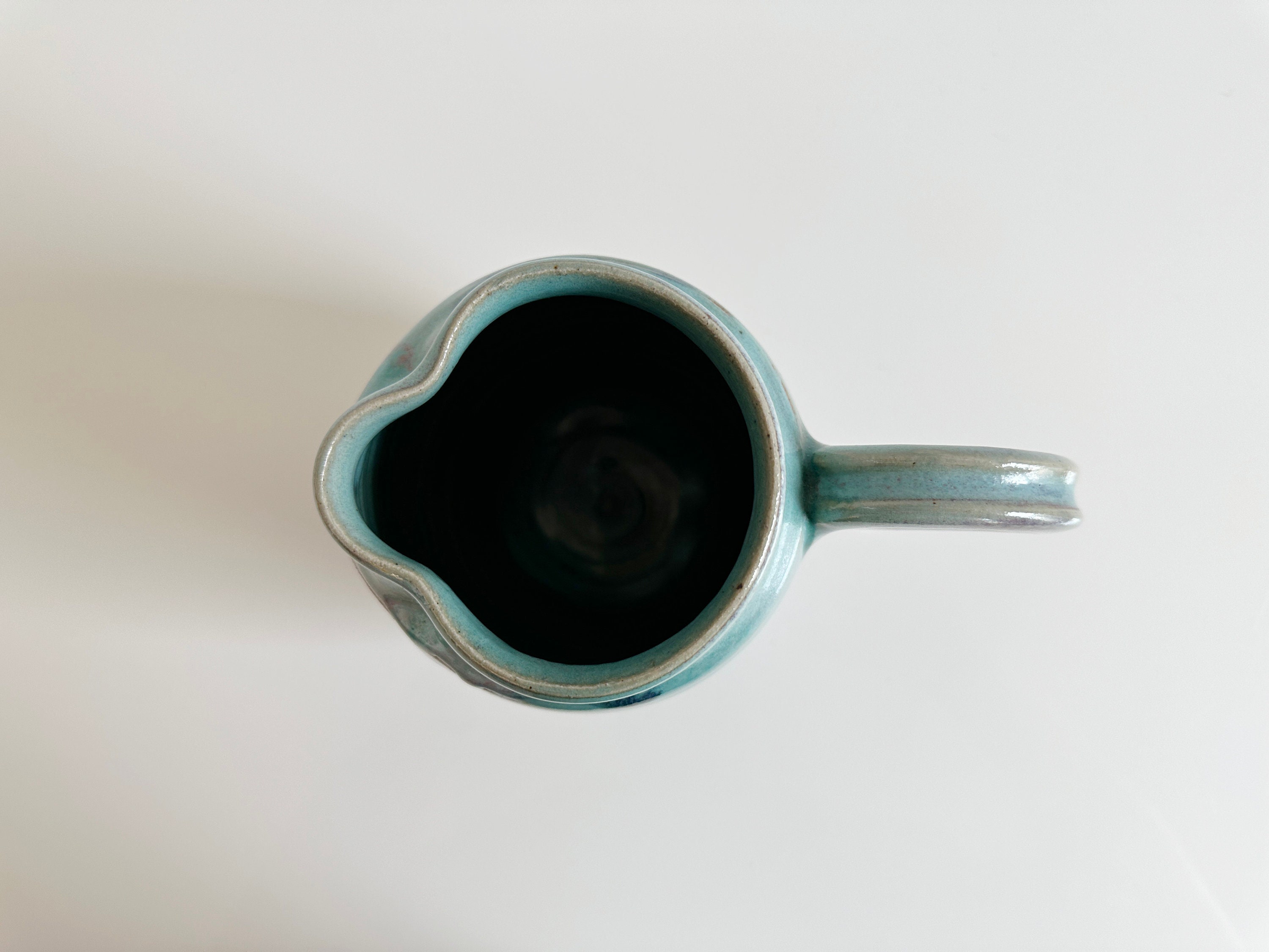 Studio Pottery Ceramic Pitcher Water Jug Blue Handmade Vintage - Etsy