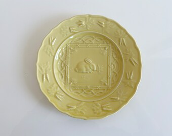Bordallo Pinheiro Portugal Majolica Green Rabbit Plate - Etsy