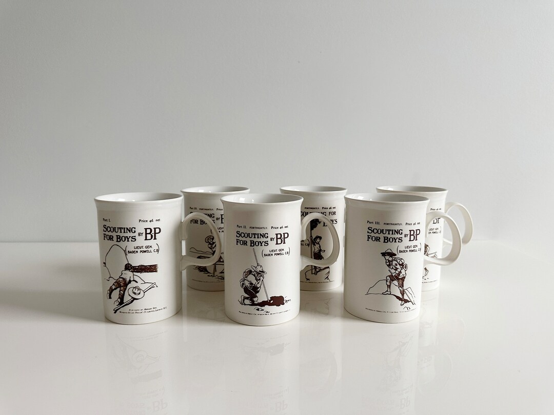 Gilwell Park Scouting Mugs Like New! Set of 6 by Dunoon Scotland ...