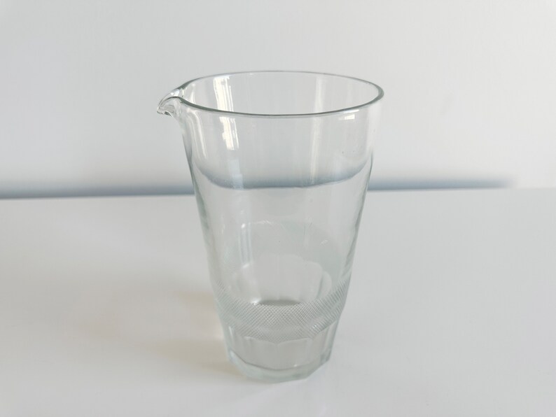 Mid-century Style Modern Glass Martini Pitcher With Glass - Etsy