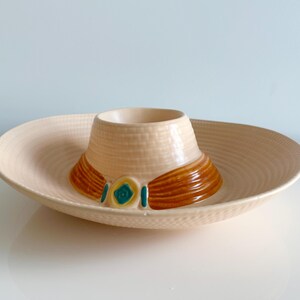 Vintage Sombrero Chip and Dip Serving Dishes: Treasure Craft USA 1960s ...