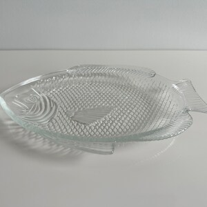 Anchor Hocking Pressed Glass Fish Plates Luncheon Dishes & 15" Platter ...