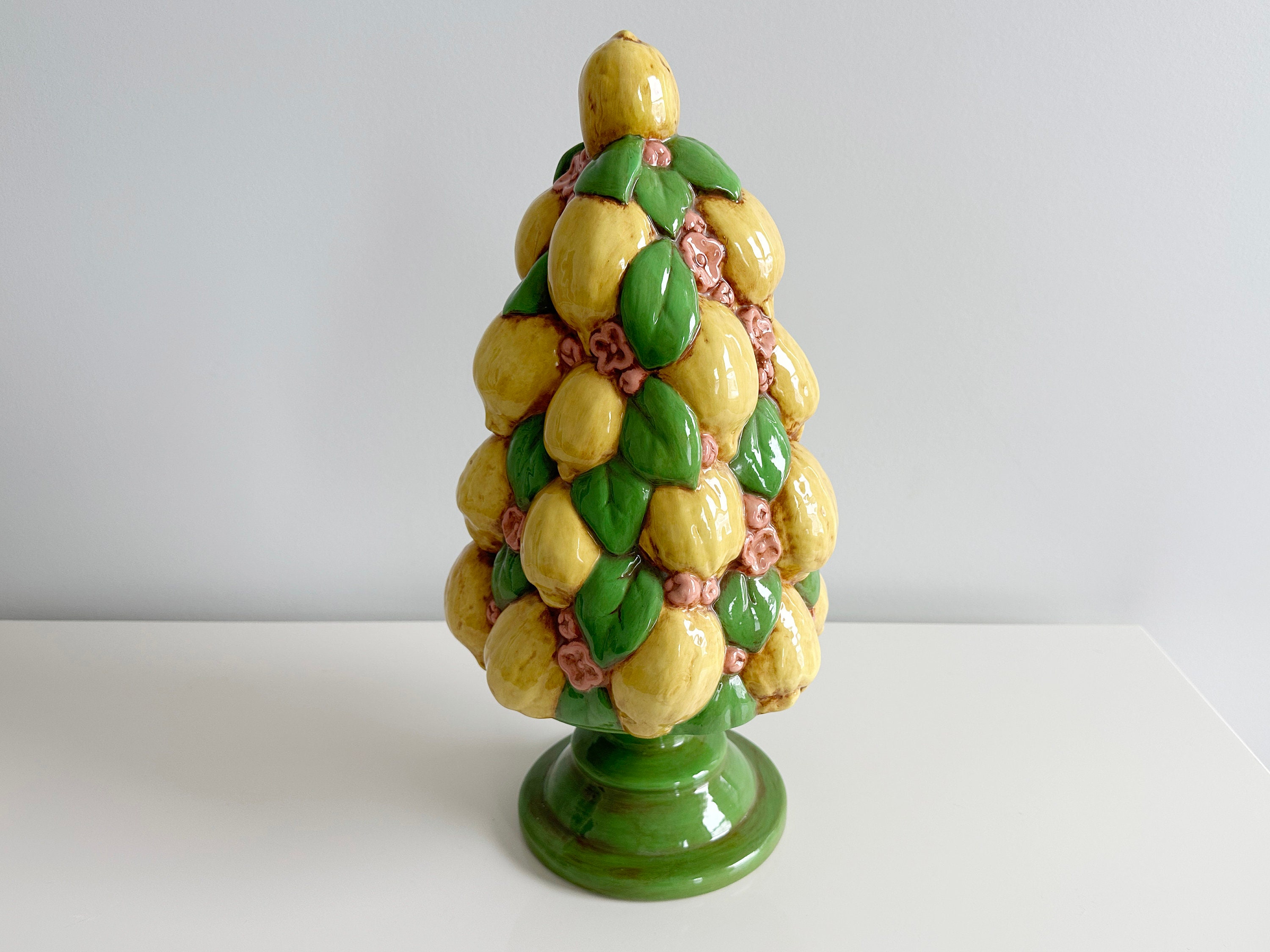 Large Majolica Style Lemon Topiary Ceramic Centerpiece Vintage - Etsy