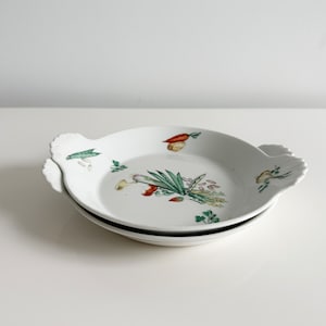 Pair of Apilco Porcelain Vegetable Themed Gratin Dishes API14 France ...
