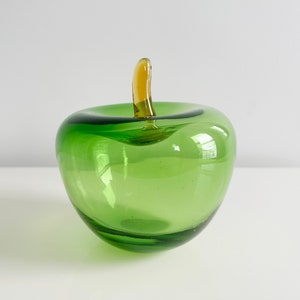 Green Apple Art Glass Vintage - Etsy