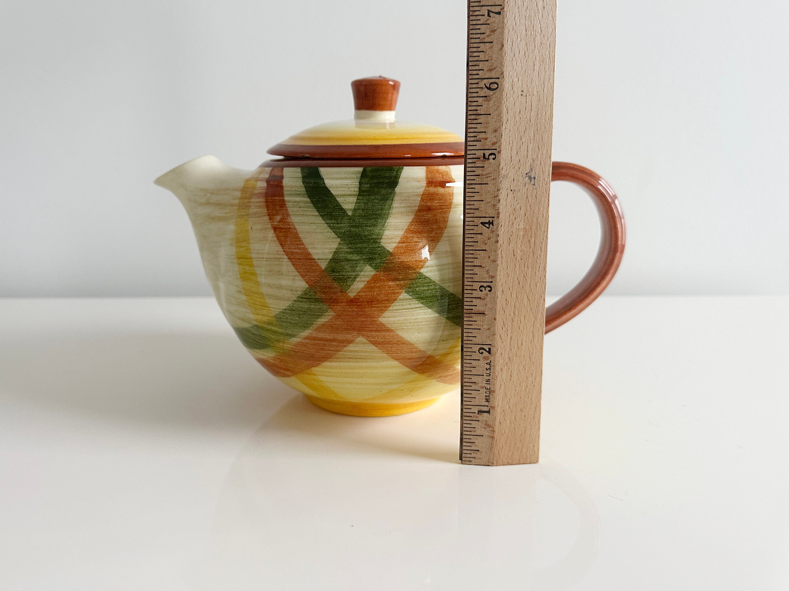 Vintage Vernonware Homespun Dinnerware: Teapot, Plates, Creamer - Etsy